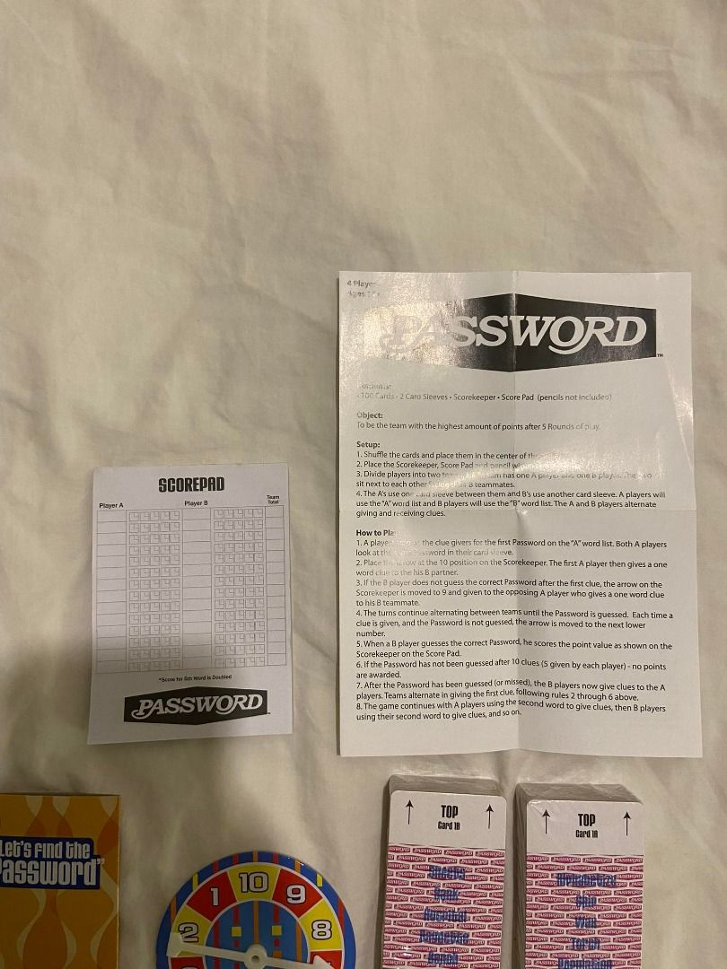 Password (Word game) on Carousell