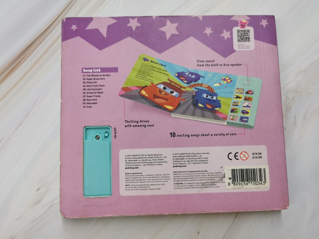PinkFong Car Songs Sound Book, Hobbies & Toys, Books & Magazines ...