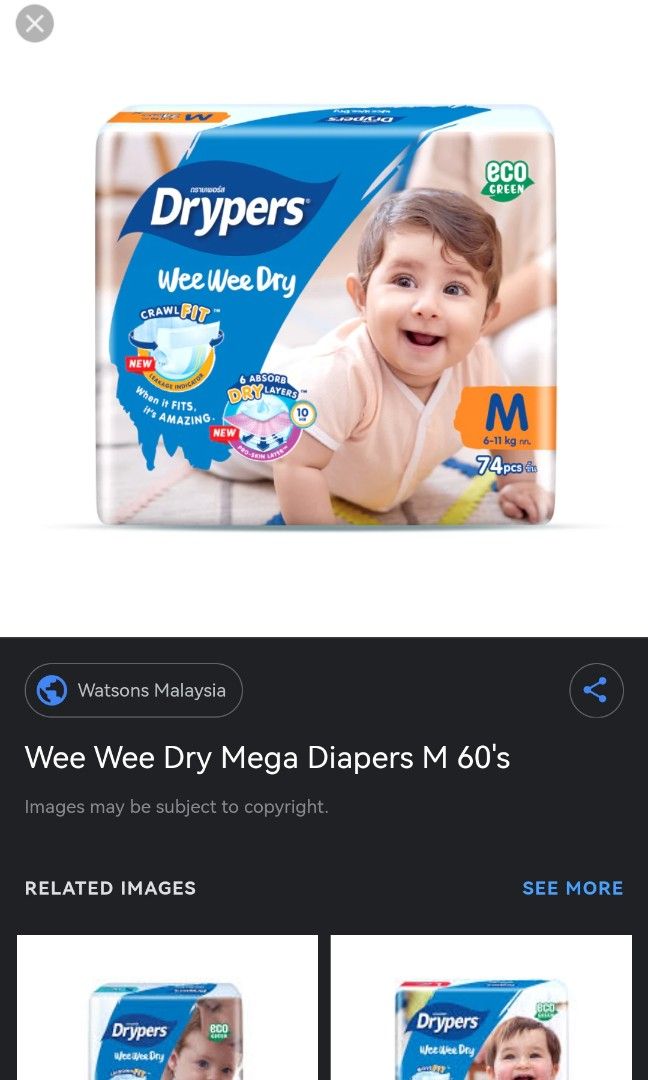 Plastik pempers DRYPERS dan PETPET terpakai, Babies & Kids, Bathing ...