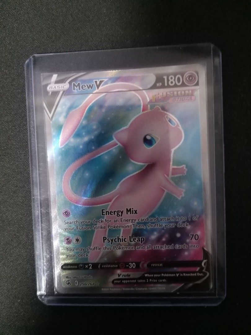 Pokemon Card Fusion Strike Mew V Full Art #250/264, Hobbies & Toys, Toys & Games on Carousell