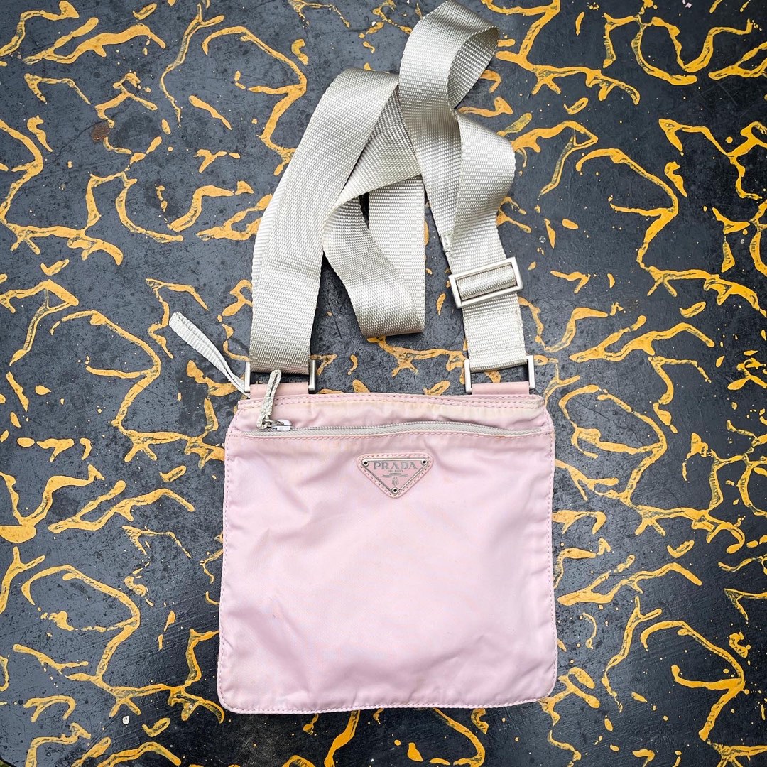 Prada Nylon Pink Small Sling Crossbody Bag on Carousell