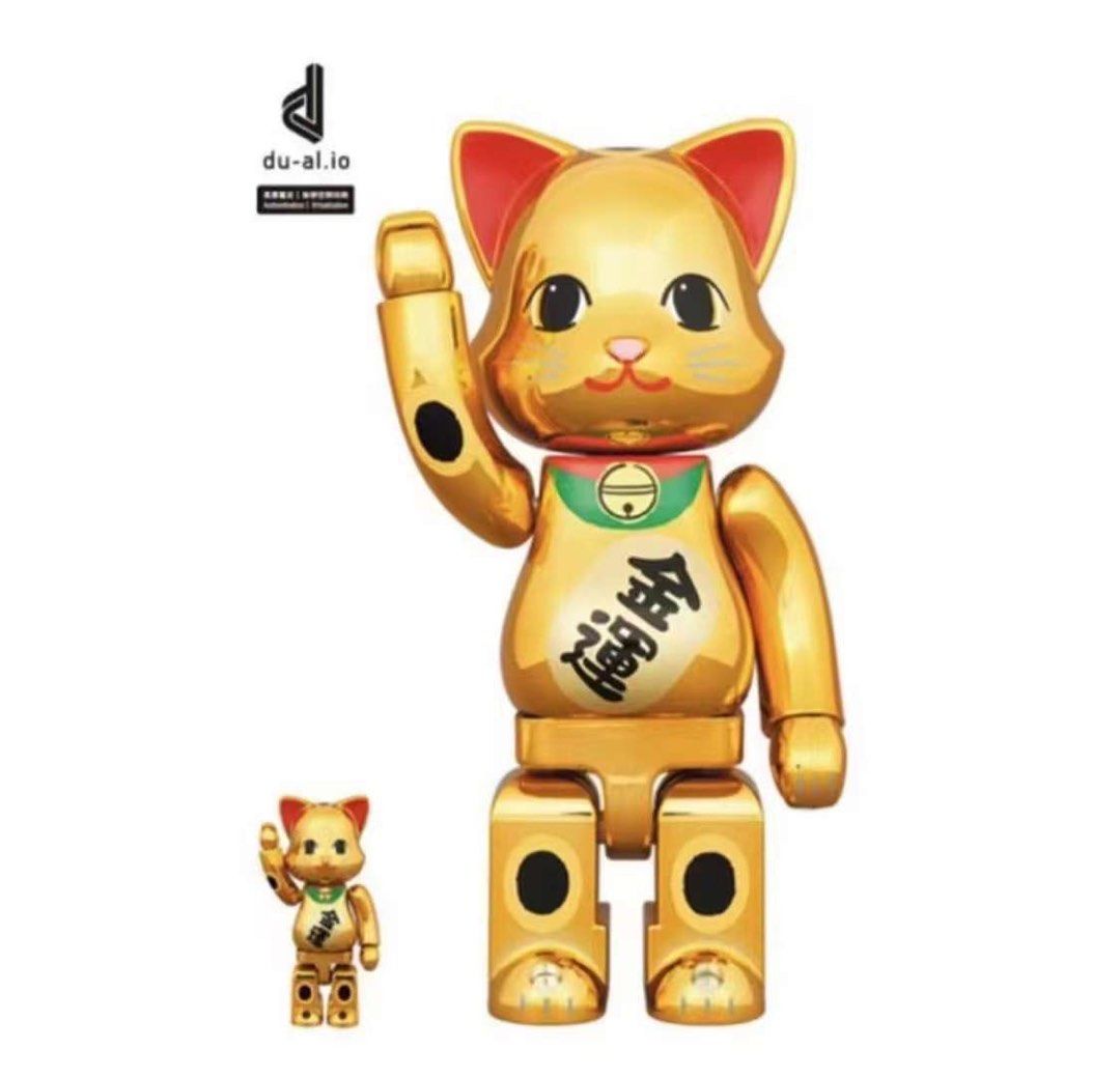 [Pre-Order] NY@RBRICK x Maneki Neko 100%+400% Gold Luck Gold-plated ...