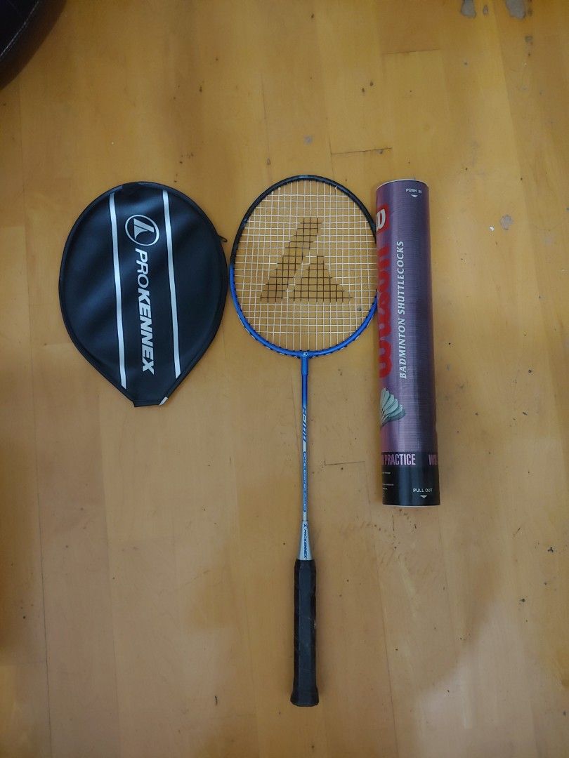 Prokennex Badminton Racket with 5 Badminton ball, 運動產品, 運動與體育, 運動與體育 ...