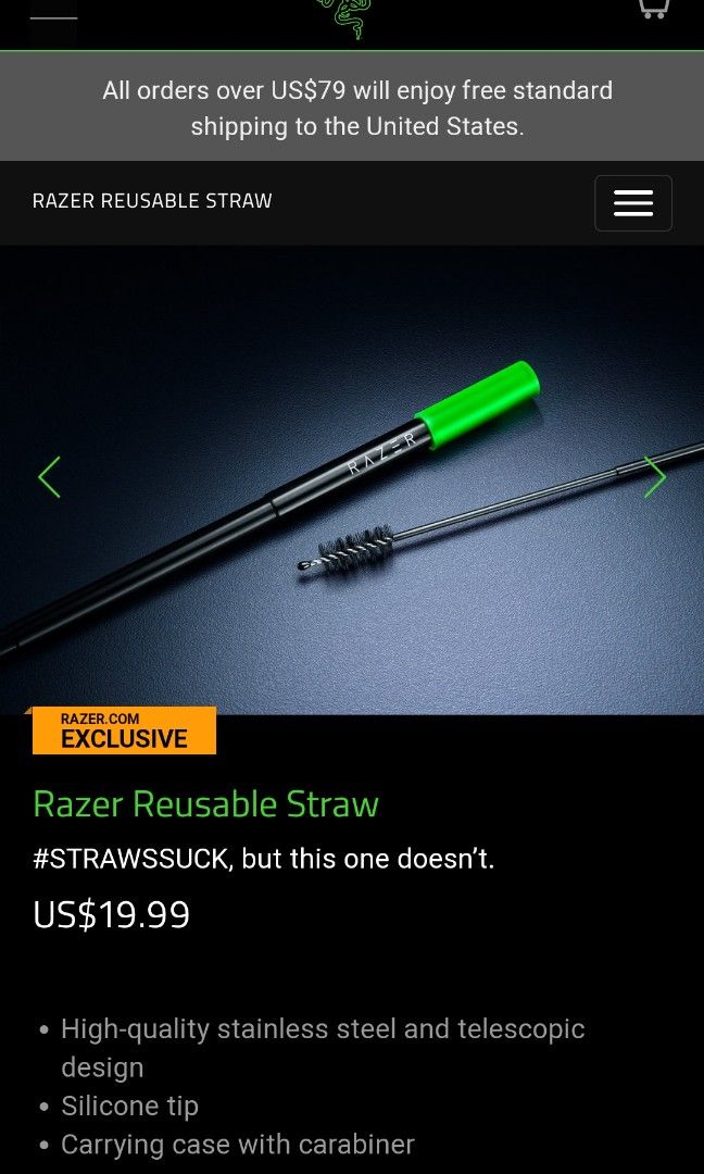 Razer Reusable Straw Pack, Hobbies & Toys, Stationery & Craft, Other ...