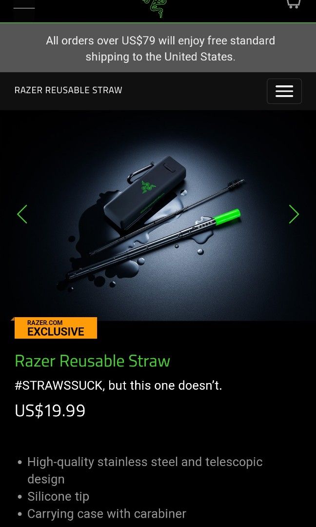 Razer Reusable Straw Pack, Hobbies & Toys, Stationery & Craft, Other ...