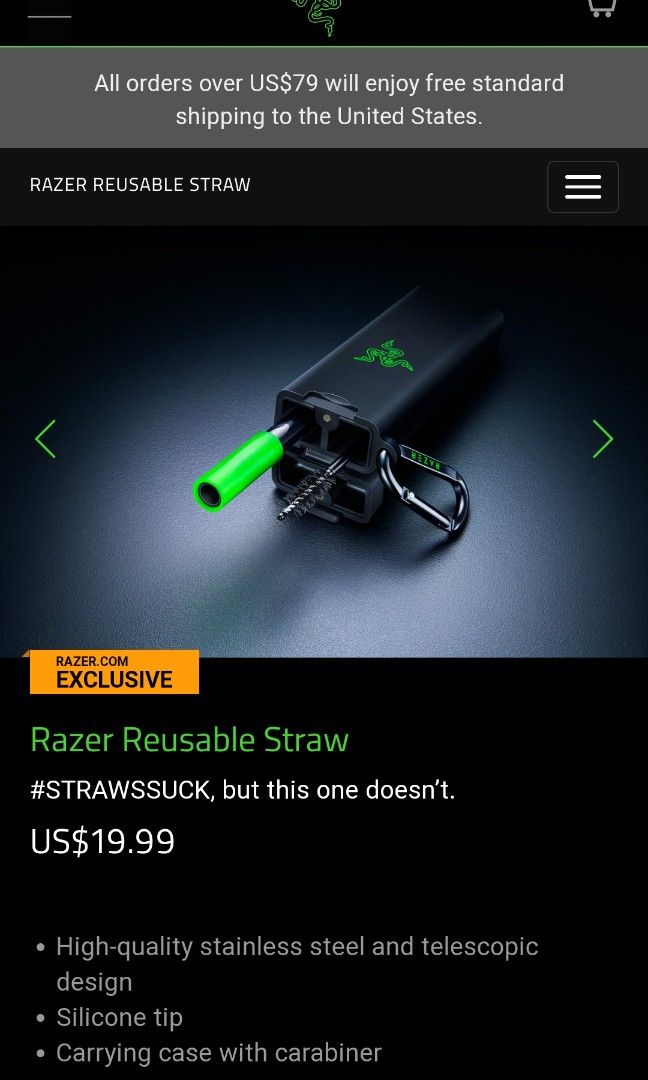 Razer Reusable Straw Pack, Hobbies & Toys, Stationery & Craft, Other ...