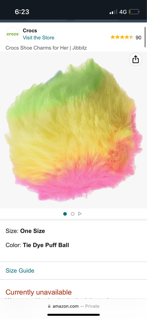 [REAL] Crocs Jibbitz - Tie Dye puff ball (limited edition), Everything ...
