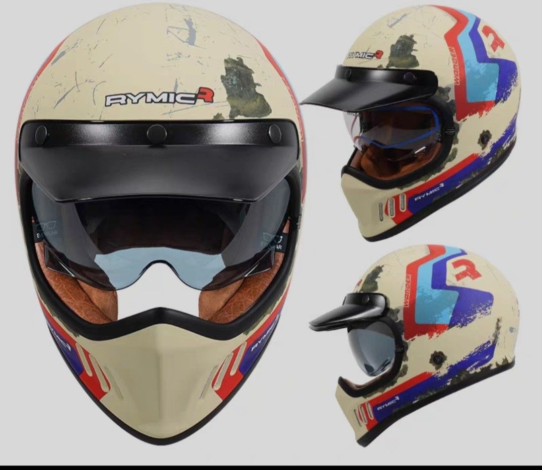 Rymic R980 - Retro Full Face ABS Motorcycle Helmet *Pre Order ...