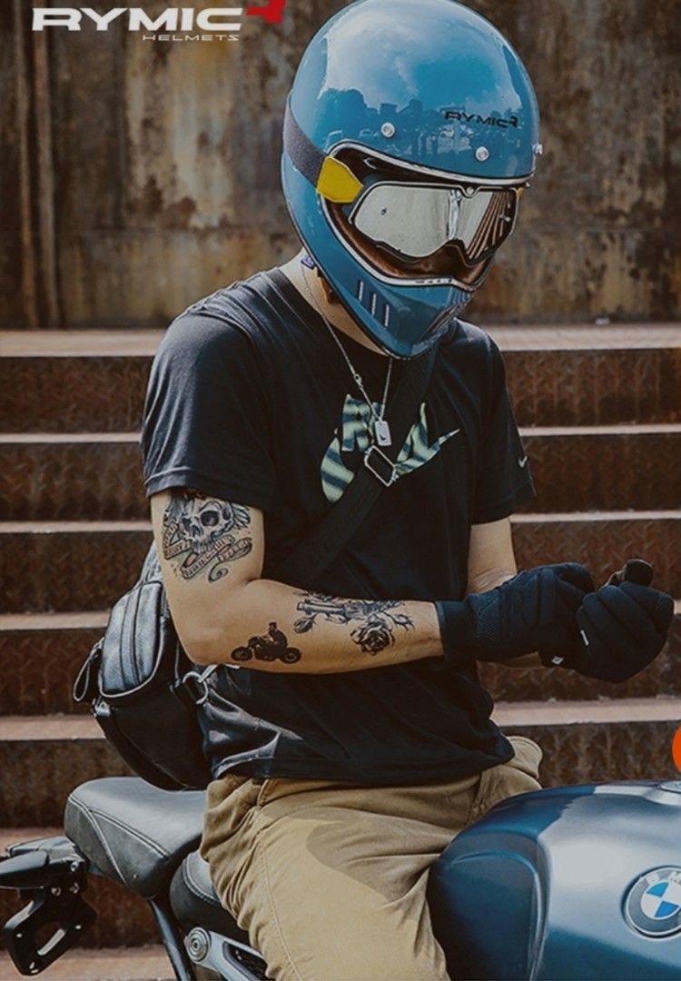 Rhymic R980 - Retro Full Face ABS Motorcycle Helmet *Pre Order*, Motorcycles, Motorcycle Apparel ...