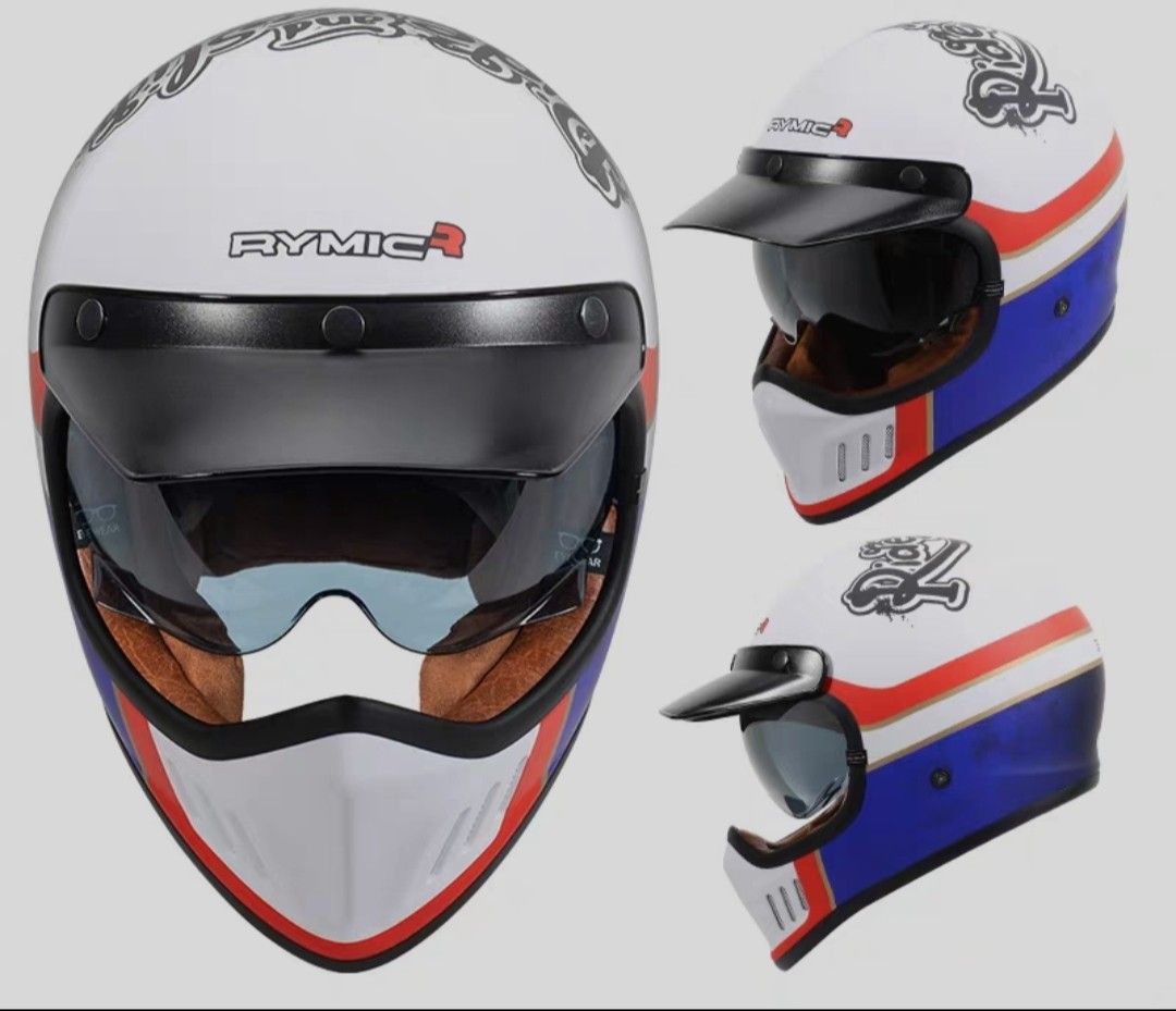 Rymic R980 - Retro Full Face ABS Motorcycle Helmet *Pre Order*, Motorcycles, Motorcycle Apparel ...