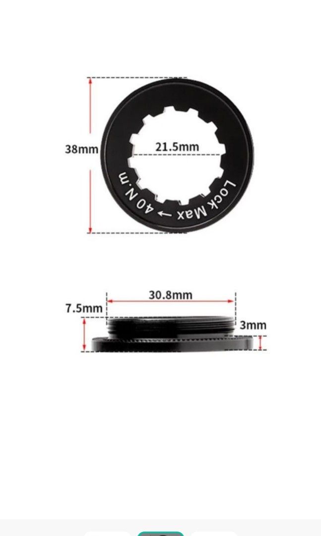 Rotor lock ring, Sports Equipment, Bicycles & Parts, Parts ...