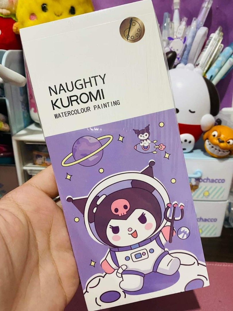 Sanrio Kuromi Watercolor Painting Set, Hobbies & Toys, Stationary ...