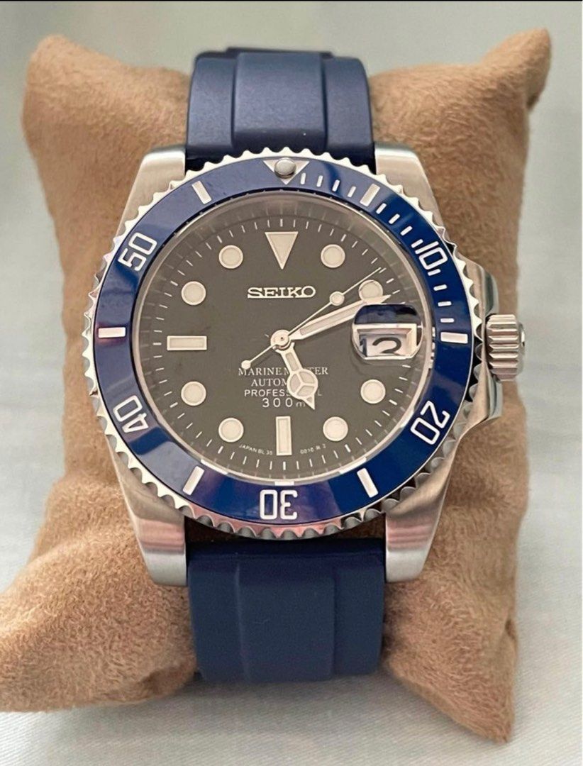 Seiko MOD (blue dial), 名牌, 手錶 - Carousell
