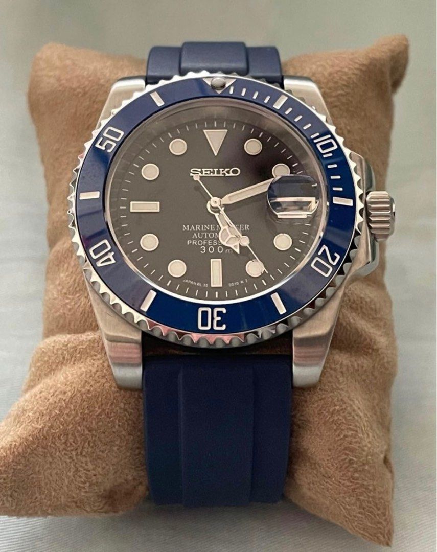 Seiko MOD (blue dial), 名牌, 手錶 - Carousell