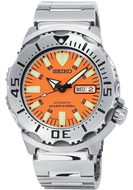 Seiko Monster Orange Dial First Generation, Men's Fashion, Watches ...