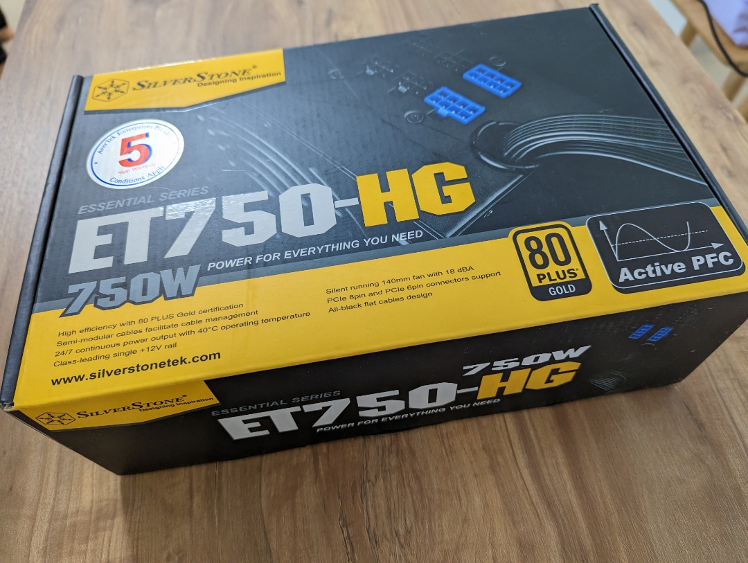 SilverStone Semi-modular ET750-HG 750W power supply, Computers & Tech ...