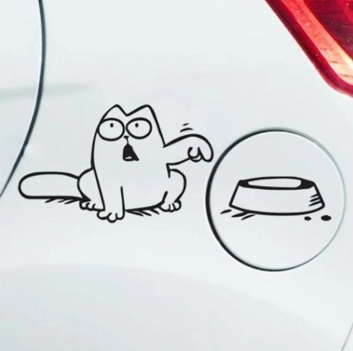 simon's cat fuel cap Vinyl decals for car / motorbike/Foldies/Bicycles ...
