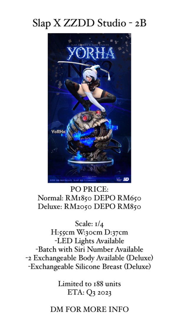 Slap X ZZDD Studio - 2B, Hobbies & Toys, Toys & Games on Carousell