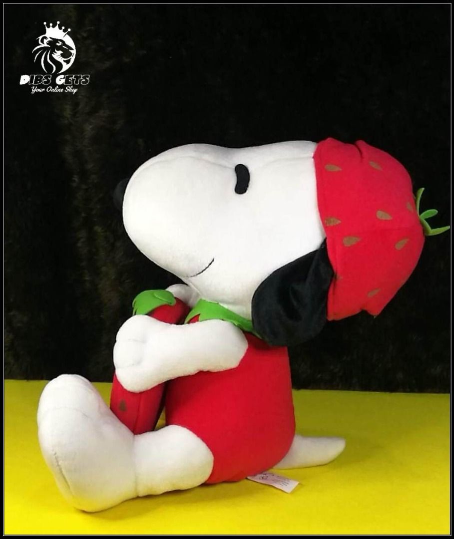 Snoopy in Strawberry Costume, Authentic Plushtoy on Carousell
