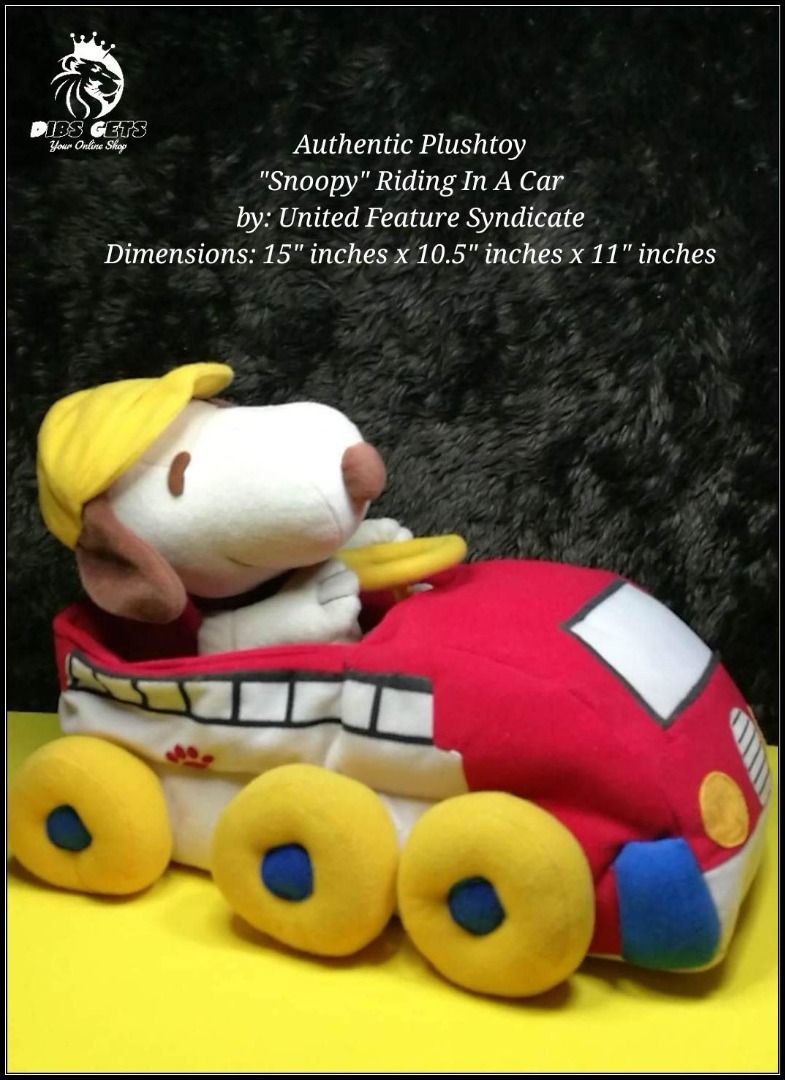 Snoopy Riding In A Car, Authentic Plushtoy, Hobbies & Toys, Toys ...