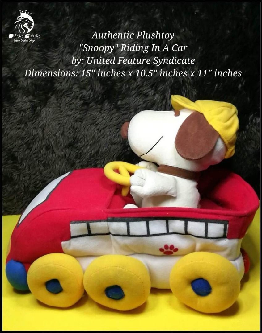 Snoopy Riding In A Car, Authentic Plushtoy, Hobbies & Toys, Toys ...