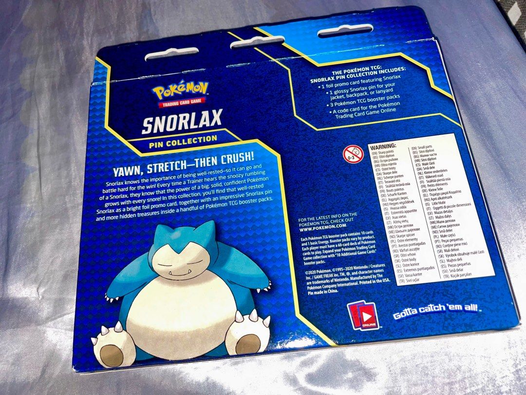 Snorlax Pin Collection TCG, Hobbies & Toys, Toys & Games on Carousell