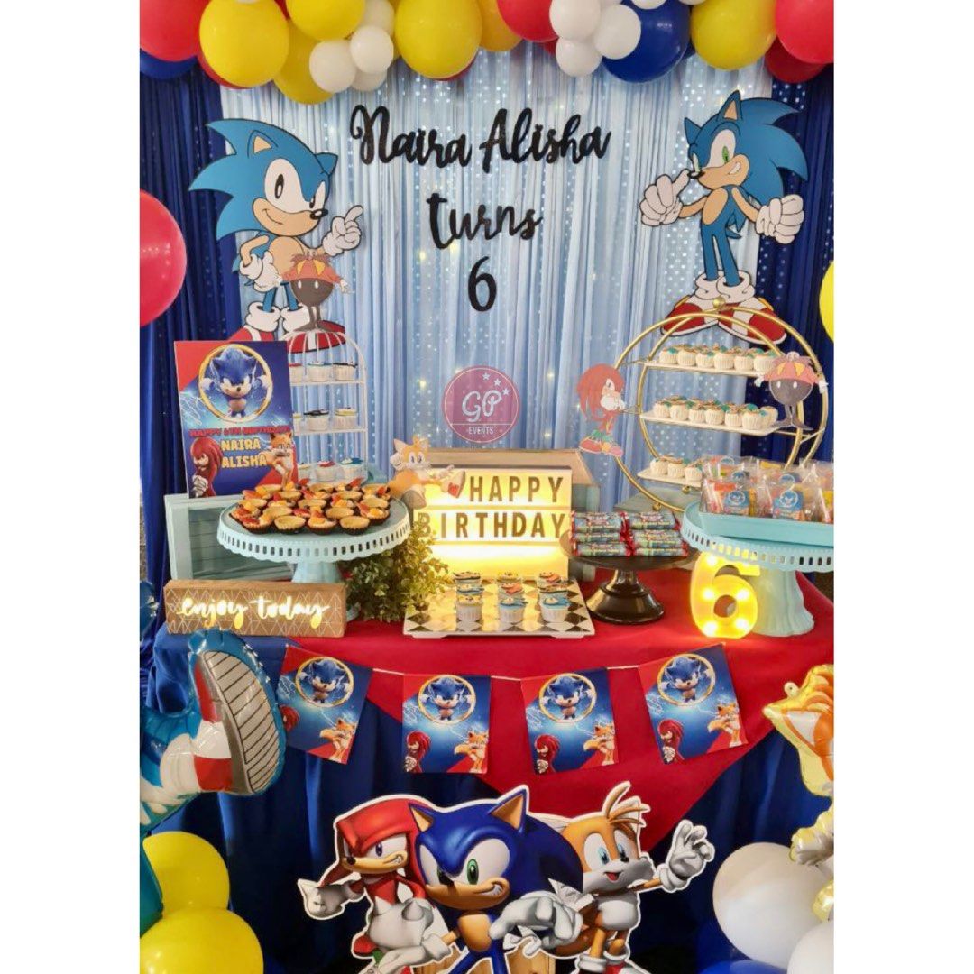 Sonic Theme Dessert Table Decor Set Up, Lifestyle Services, Event ...