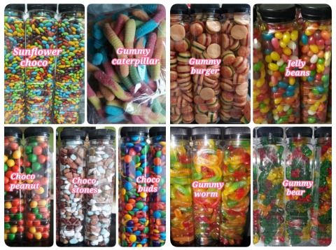 SUNFLOWER CHOCO, CHOCO STONES, CHOCO BUDS, CHOCO PEANUT, MARSHMALLOWS ...