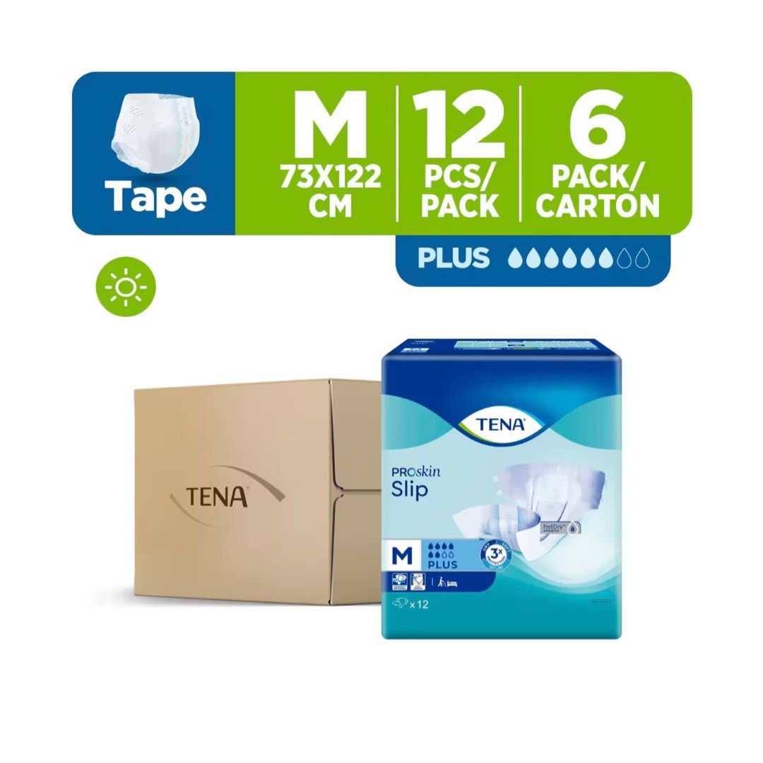 Tena Adult Diapers Proskin Slip Plus, Beauty & Personal Care, Sanitary Hygiene on Carousell