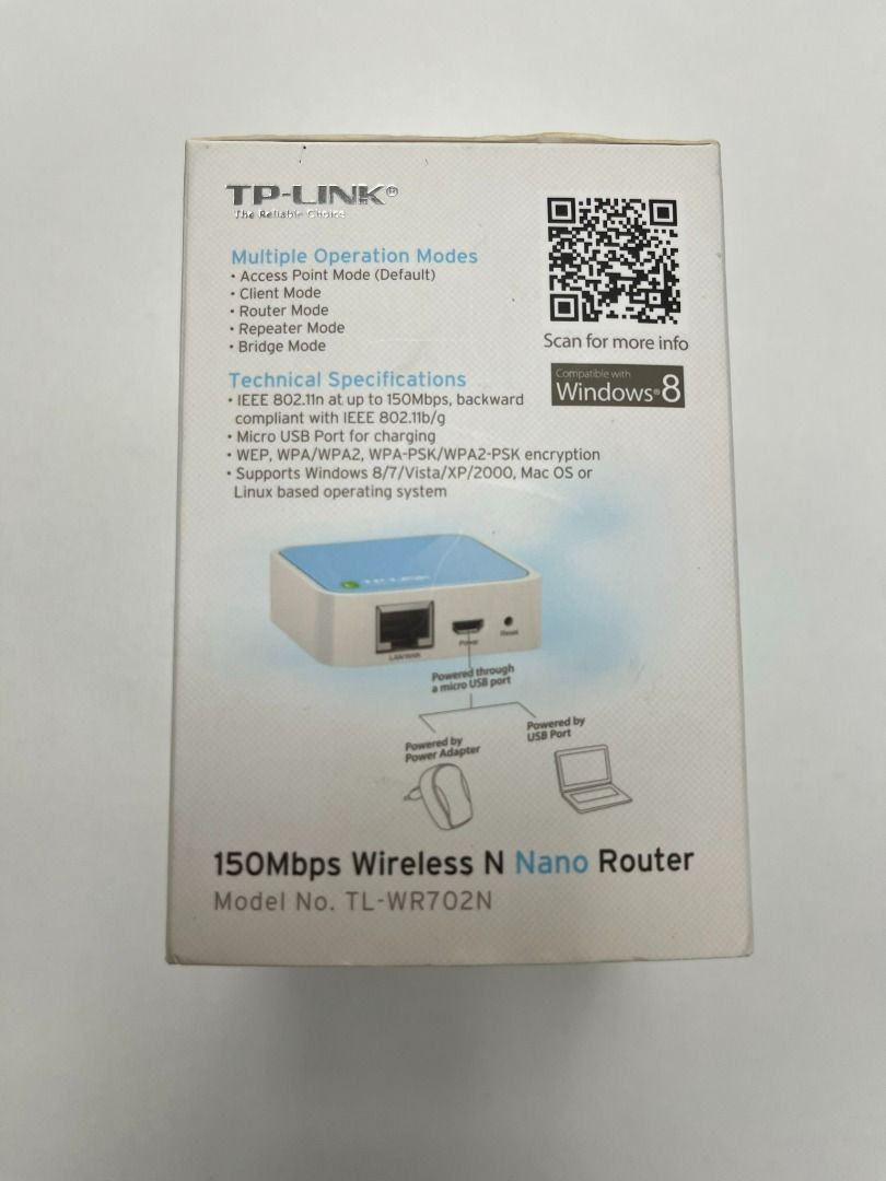 TL-WR702N 150Mbps Wireless N Nano Router, Computers & Tech, Parts ...