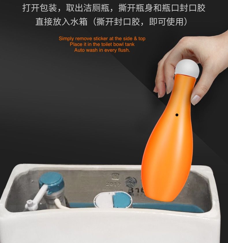 Toilet Bowl Cleaner Bowling Pin Auto Cleaning Deodorization Deodorant ...