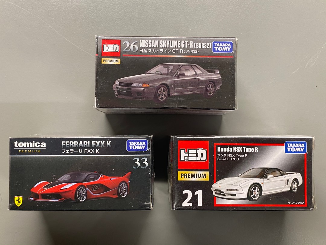 Tomica Premium 21 26 33 Honda NSX Type R Nissan Skyline GT-R GTR R32 ...