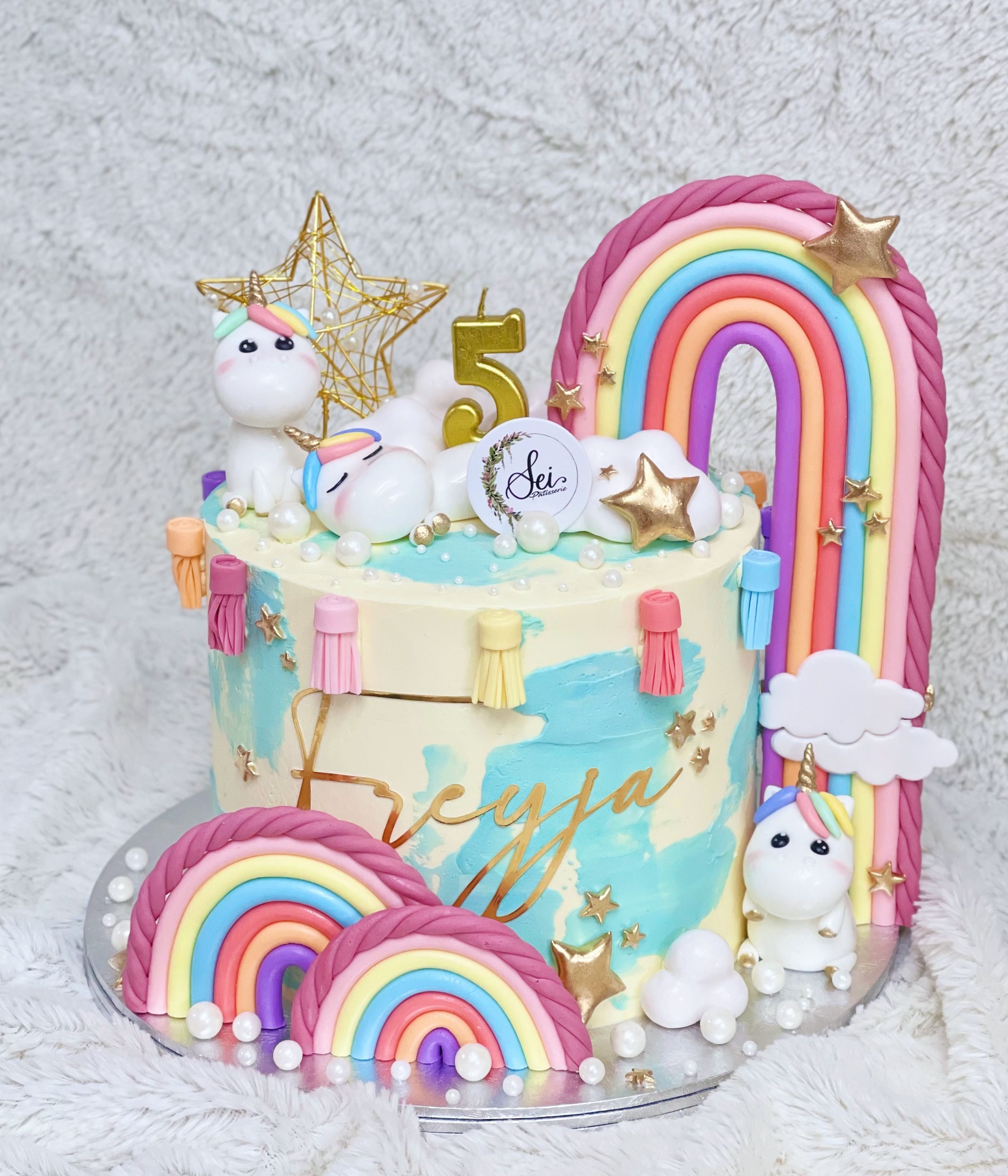Unicorn rainbow cake, Food & Drinks, Homemade Bakes on Carousell