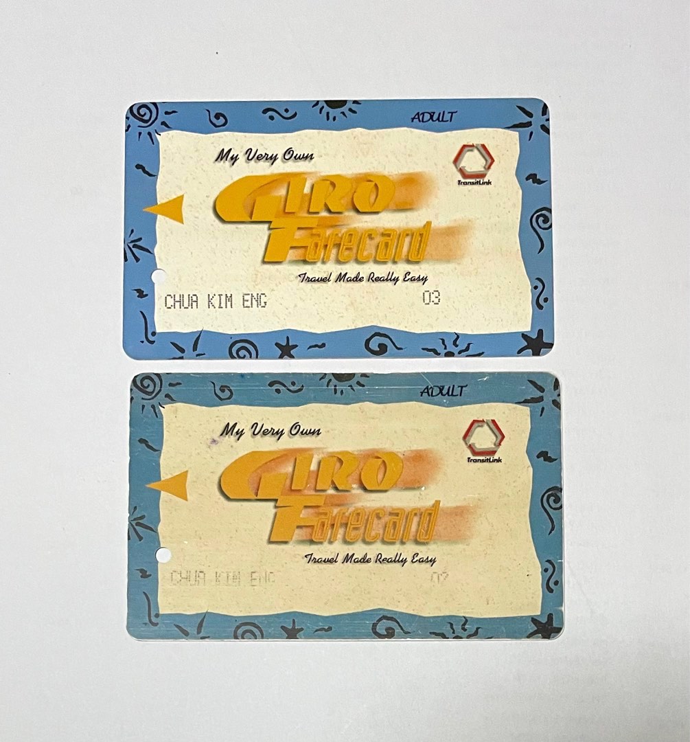 Vintage Collectible TransitLink My Very Own Personalized Adult GIRO Farecard Old Singapore MRT ...