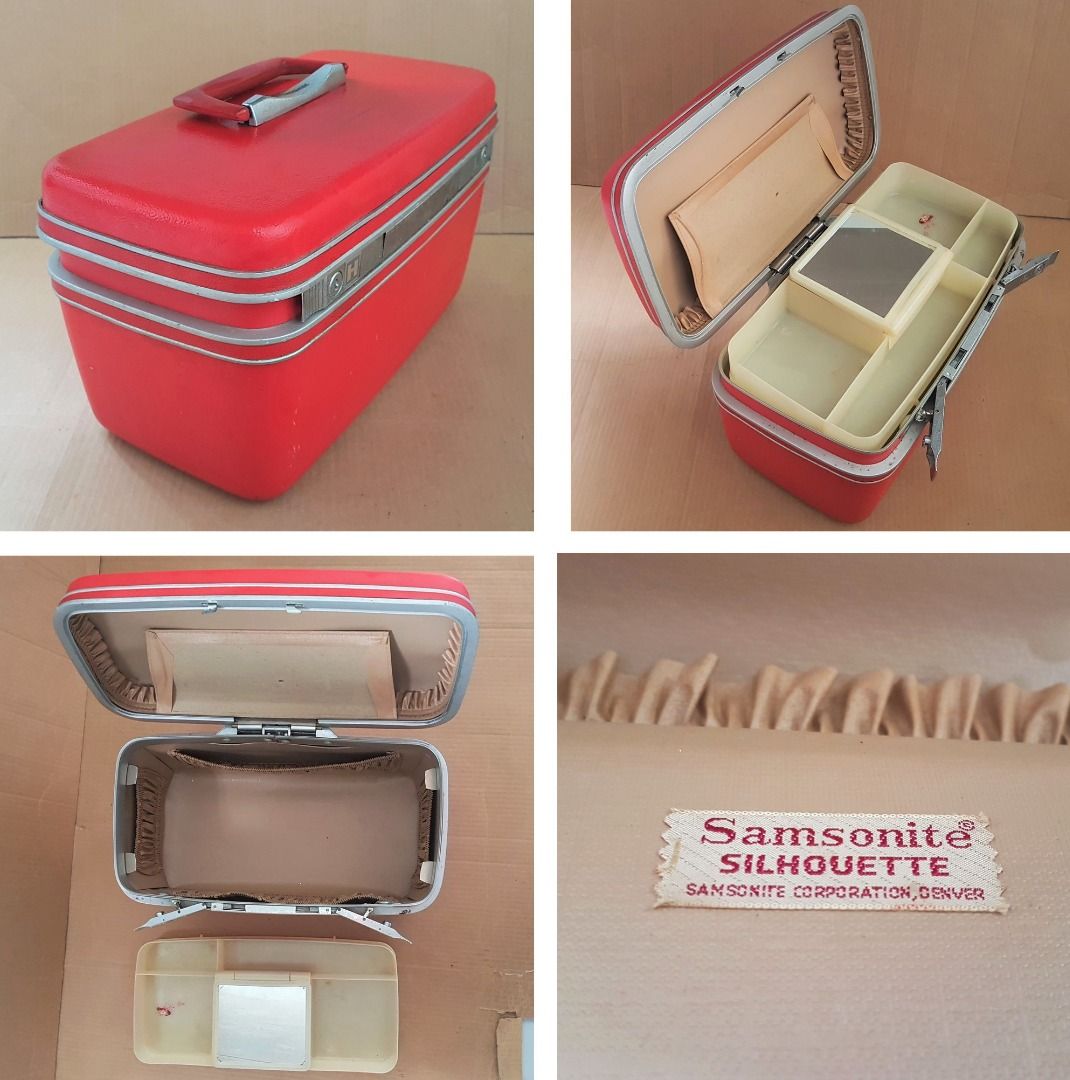 Vintage 1958 Samsonite Silhouette, Train Case, Designer Make-up ...