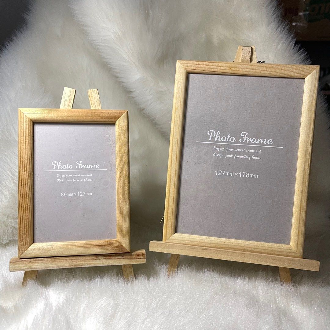 WOODEN PHOTO FRAME WITH STAND, Furniture & Home Living, Home Decor ...