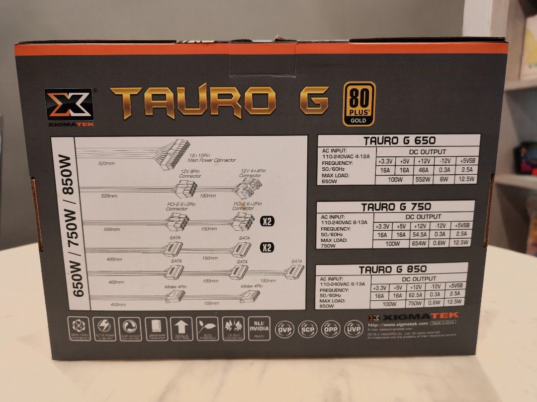 Xigmatek Tauro G 750W Gold PSU, Computers & Tech, Parts & Accessories ...