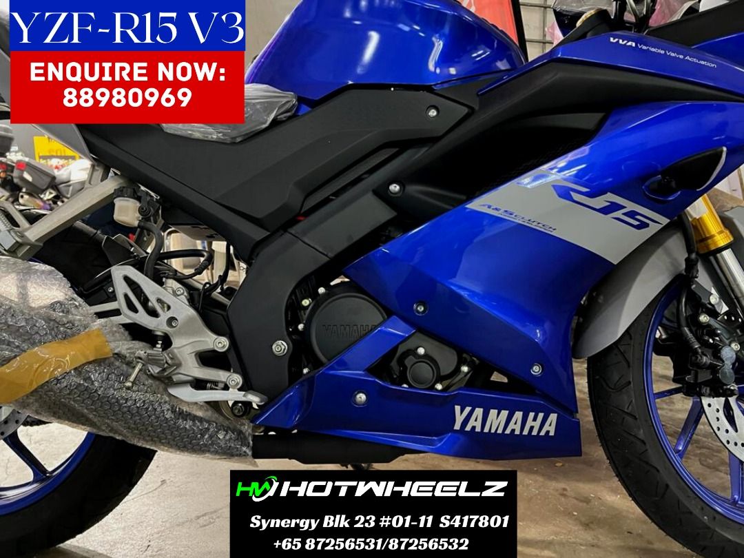 YAMAHA YZF R15 V3, Motorcycles, Motorcycles for Sale, Class 2B on Carousell