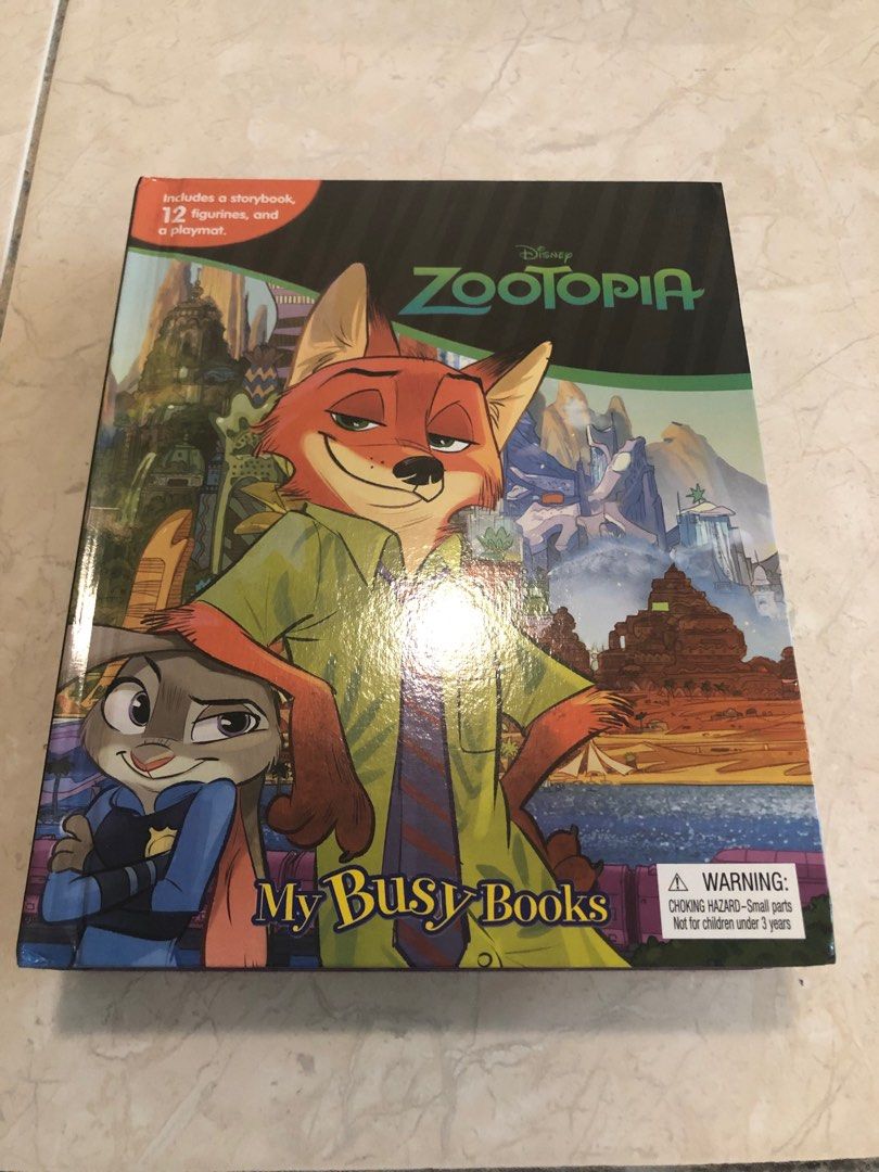Zootopia busybook and figurines, Hobbies & Toys, Toys & Games on Carousell