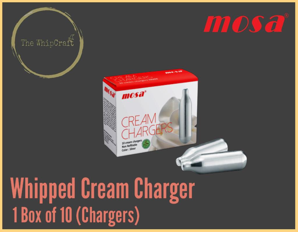 1 Box of Mosa N20 Whipped Cream Charges(10 chargers/box), Food & Drinks ...
