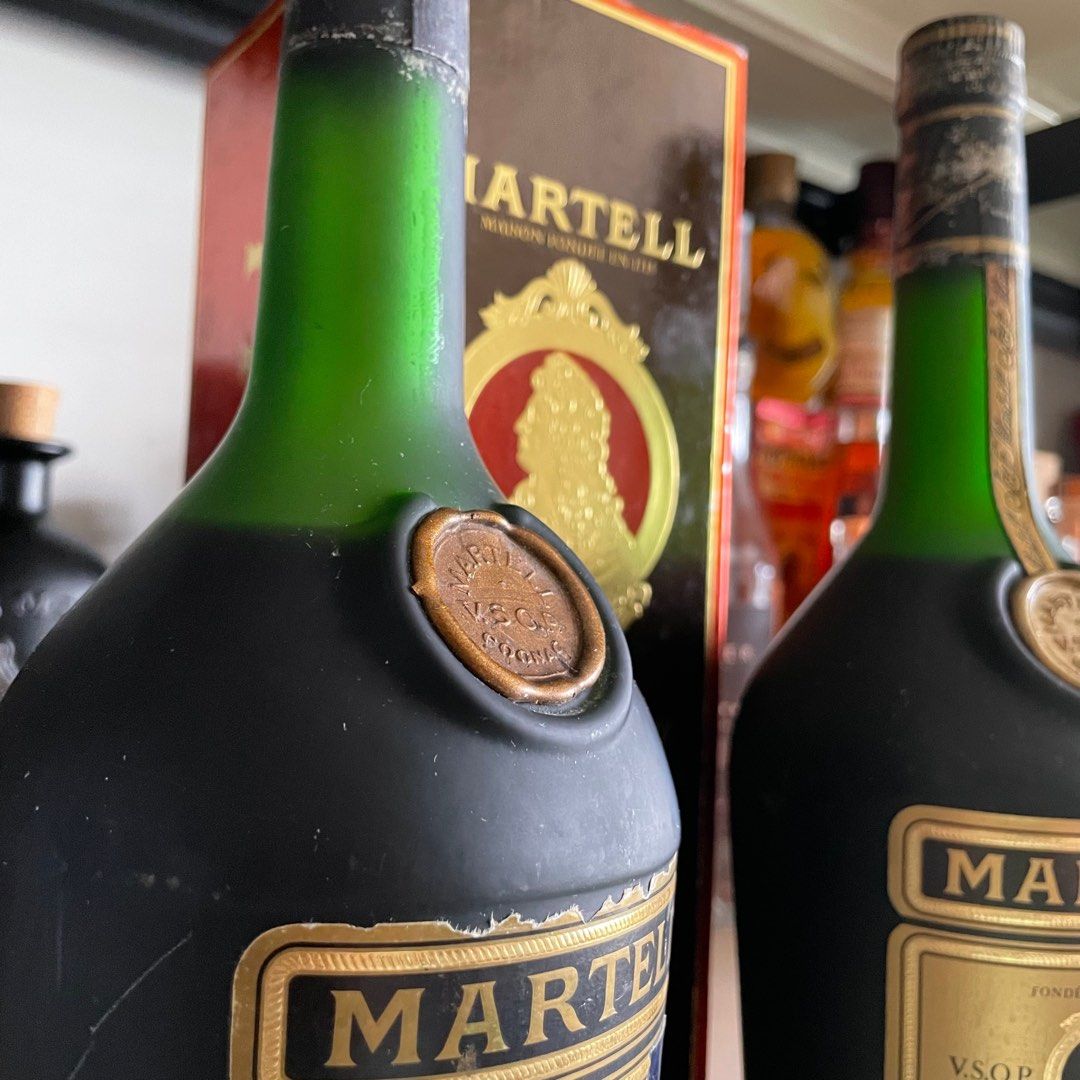 1L Martell VSOP Cognac Green medallion 1980s sign leader 1000ml, Food ...
