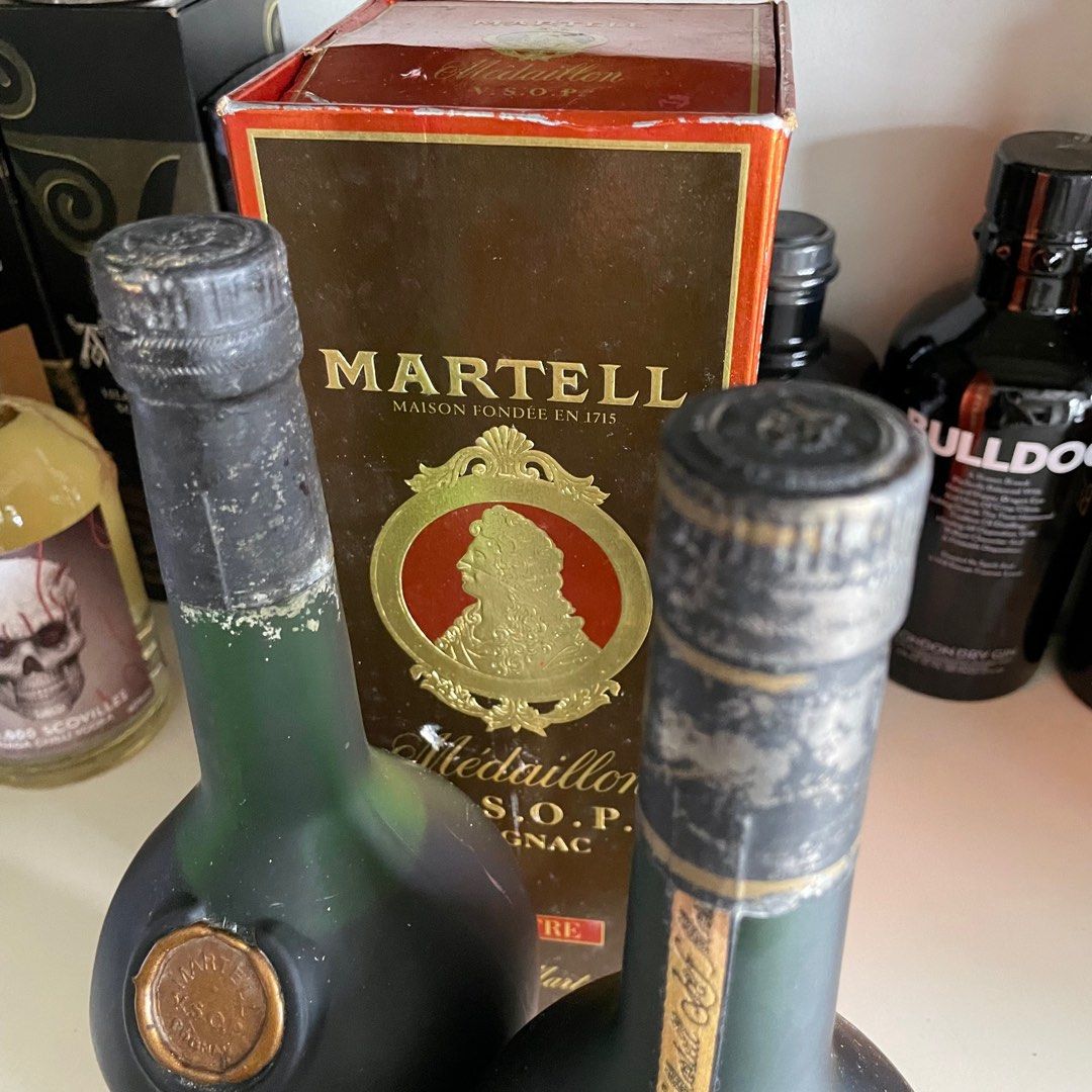 1L Martell VSOP Cognac Green medallion 1980s sign leader 1000ml, Food ...