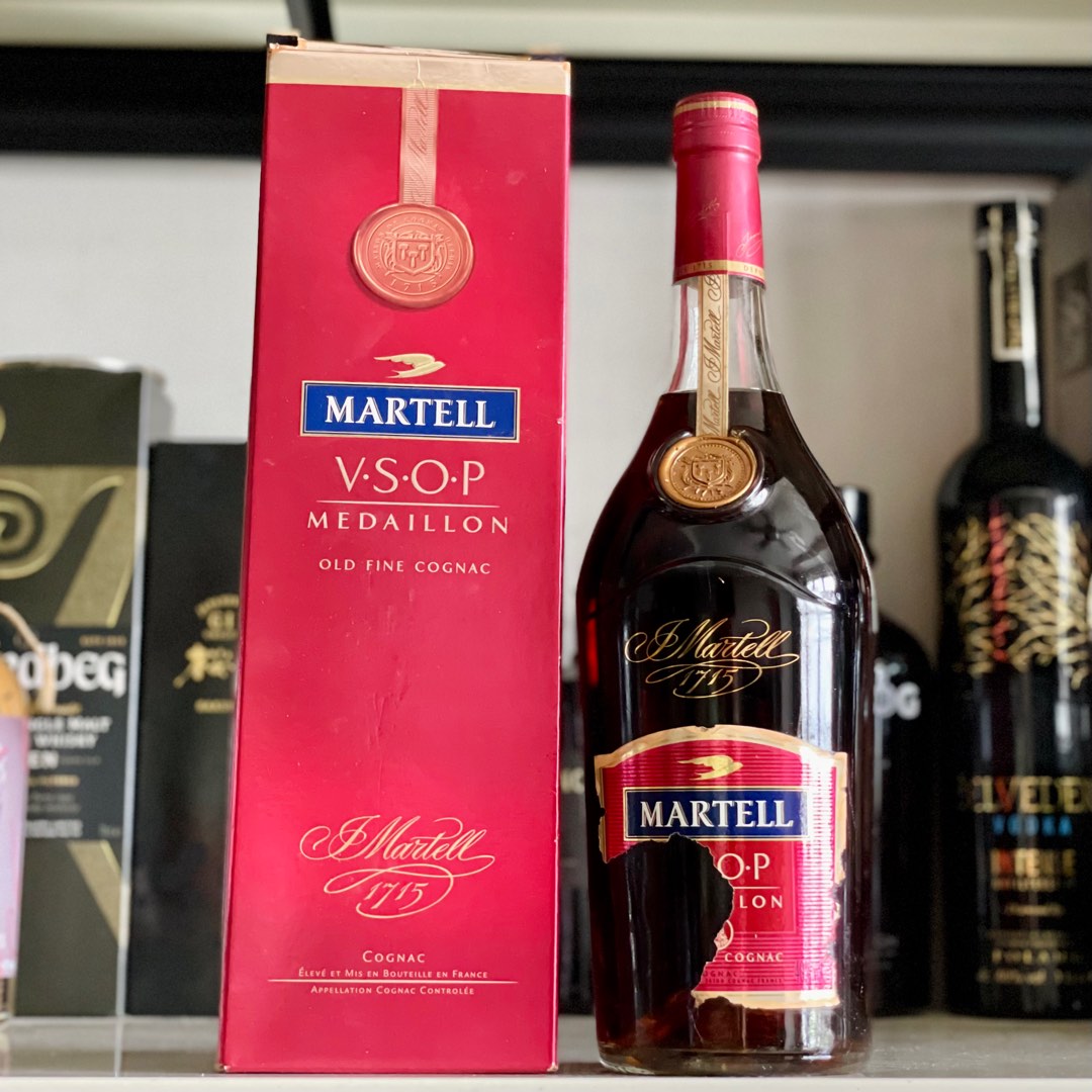 1L Martell VSOP Medallion Cognac w box 1000ml, Food & Drinks, Beverages ...