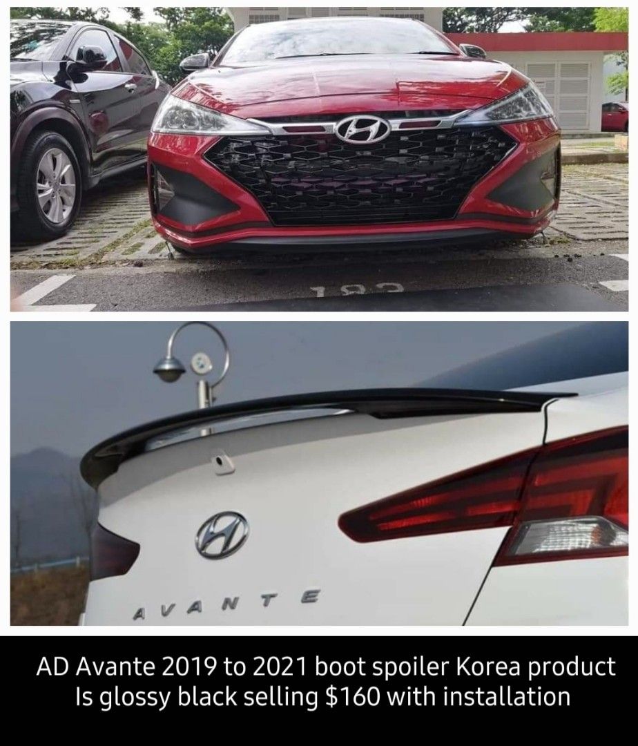Avante AD /Elantra AD / boot lip spoiler, Car Accessories, Accessories ...