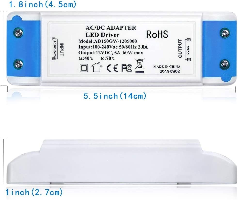 [3685] AC/DC ADAPTER LED Driver Model:AD150GW-1205000 Input : 100-240V ...