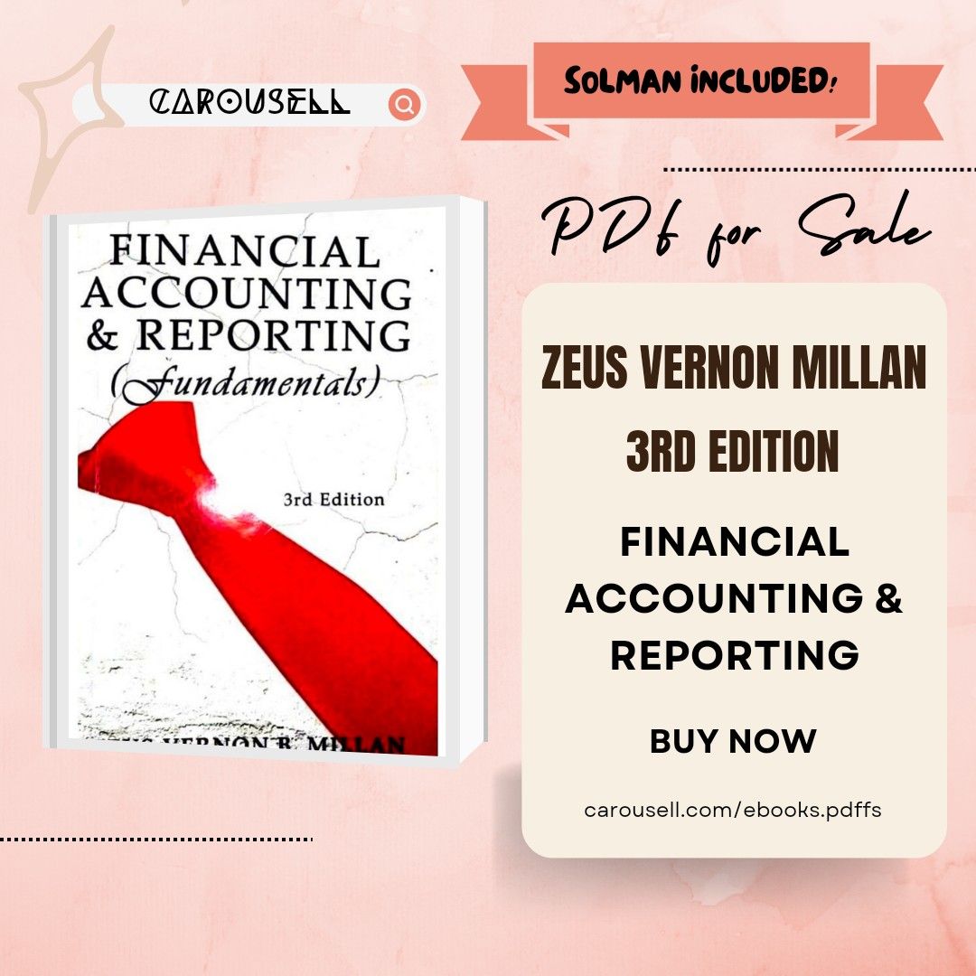 3rd ed. Financial Accounting and Reporting - Zeus Millan, Hobbies ...