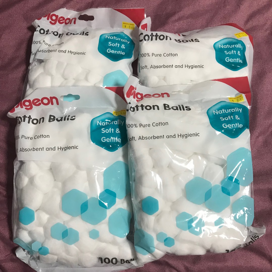 4 packets Pigeon Cotton balls, Babies & Kids, Bathing & Changing, Baby ...