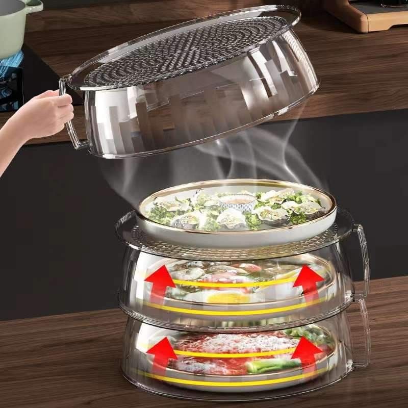 5Layer Food Keeper Transparent Anti-Fly Stackable Dust Proof Left Over ...