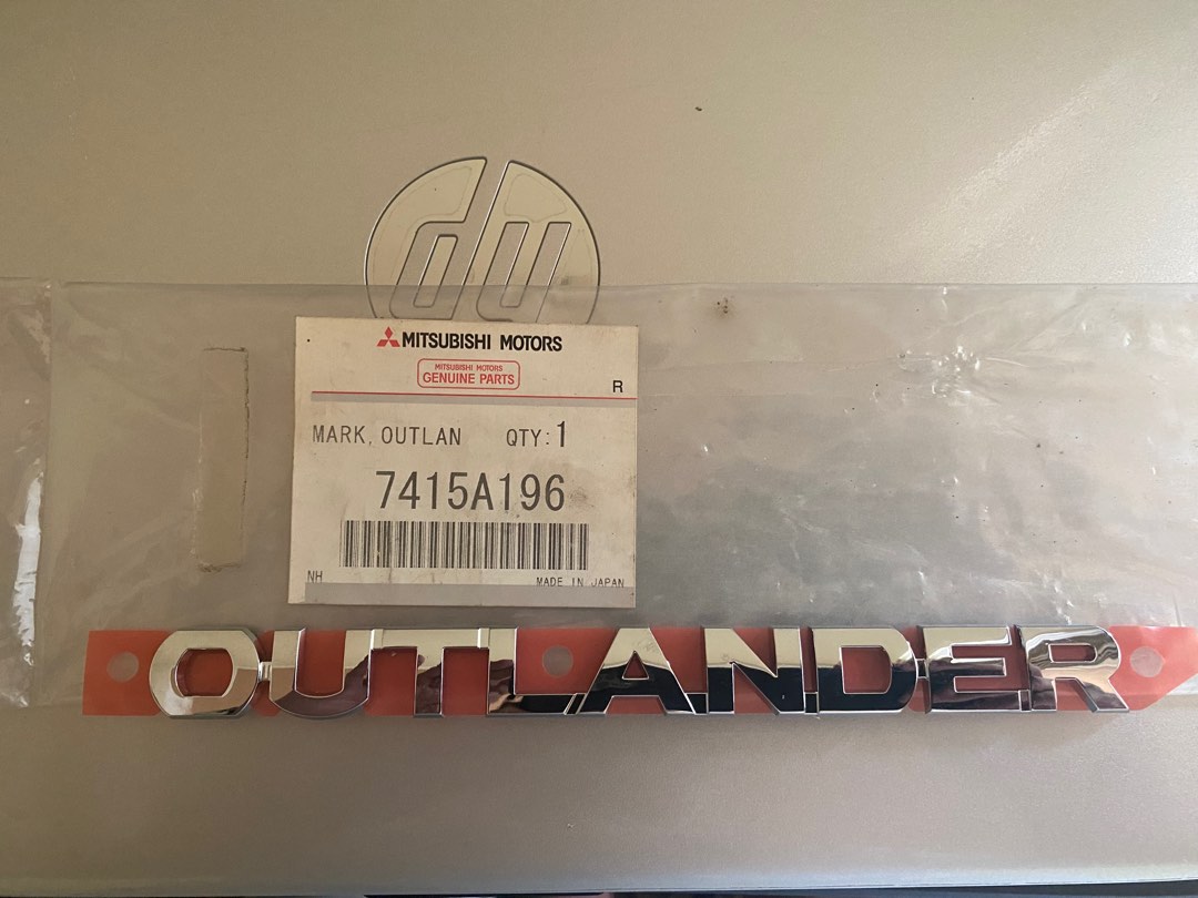 7415A196 Genuine Mitsubishi MARK Emblem Bagasi OUTLANDER OEM on Carousell