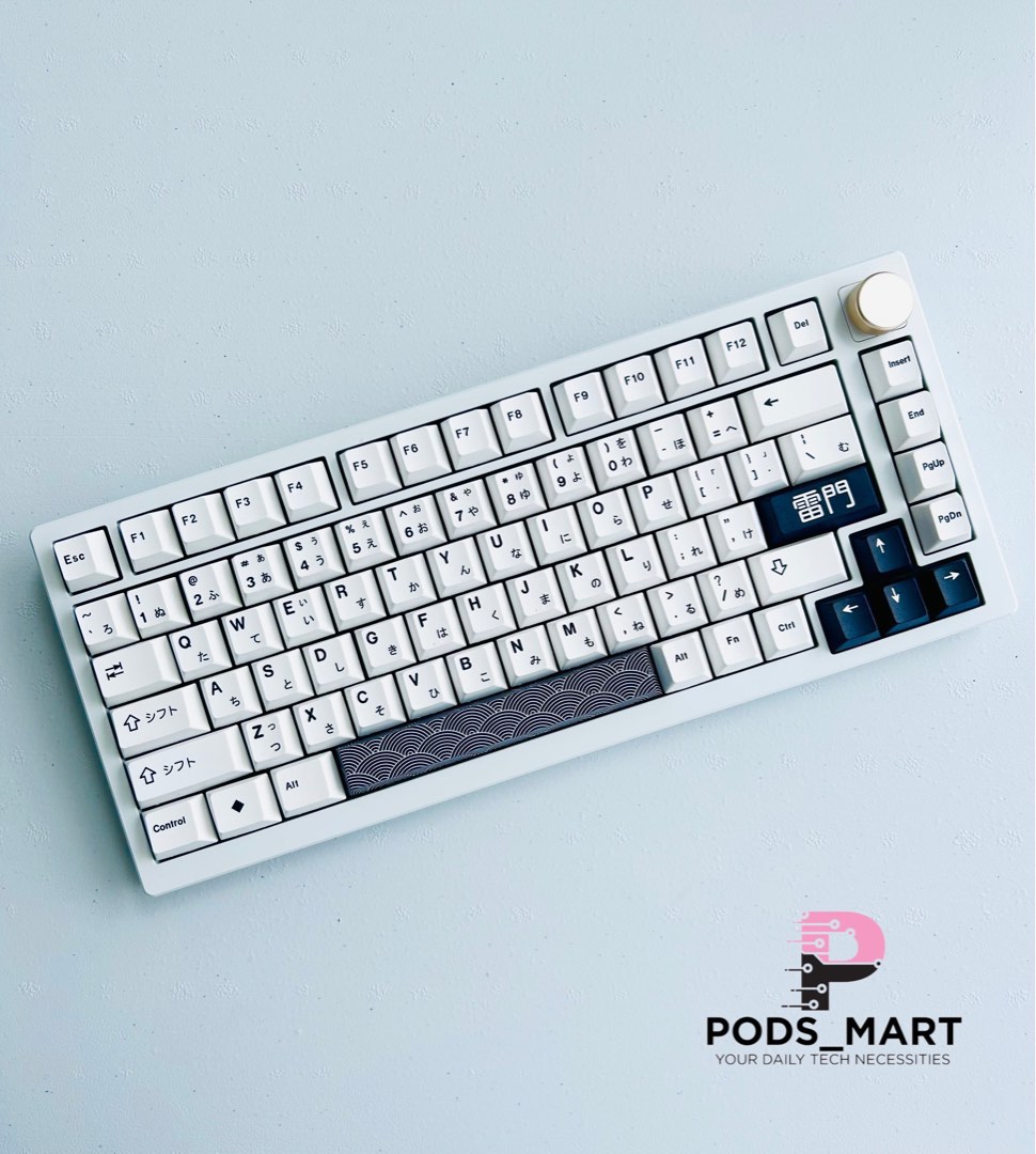 75% Custom mechanical keyboard - Full white Aluminium (Shirakawa ...